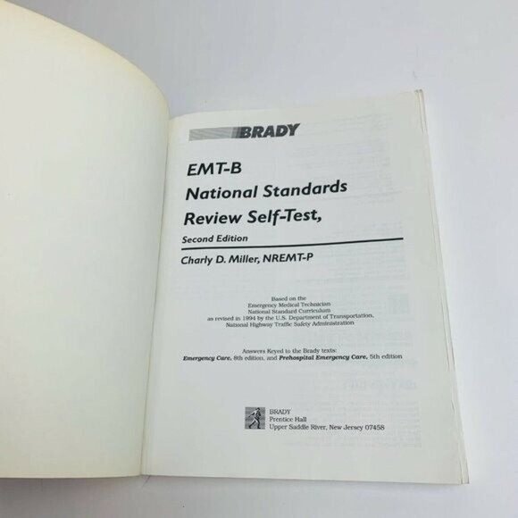 Charly D Miller | Other | Emt B National Standard Review Book Self Test ...